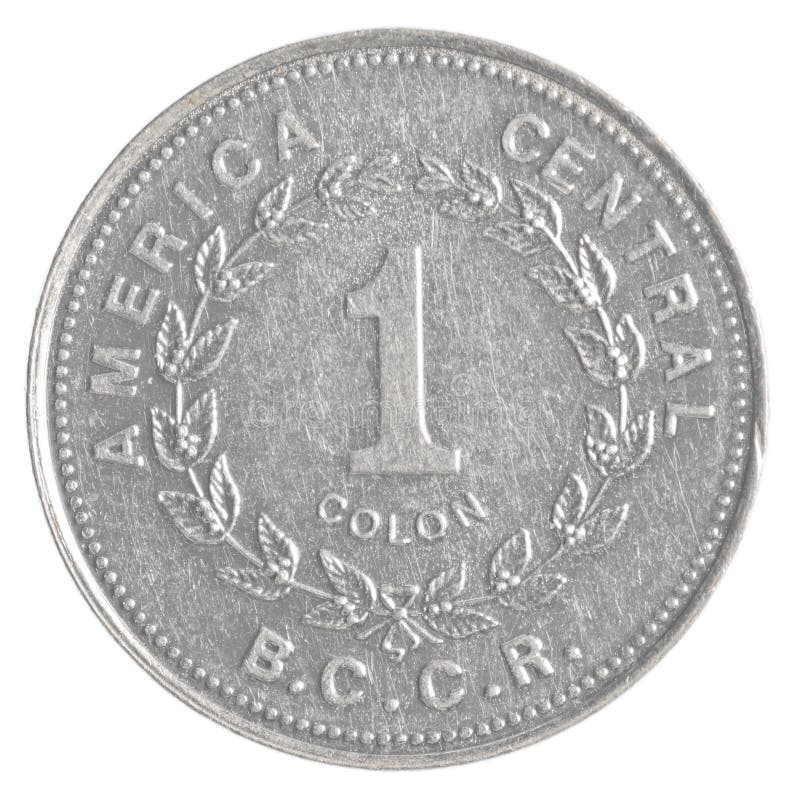 One Costa Rican Colon coin stock image. Image of colones - 91910449