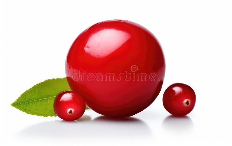 One Cranberry Image on White Background Stock Illustration ...