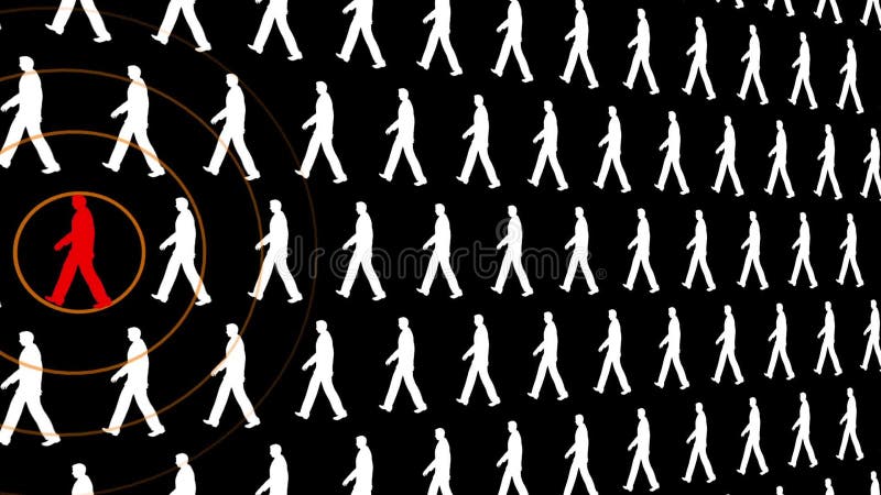 One in a crowd. stock video. Video of rows, color, people - 81091463