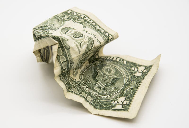 Crumpled dollar stock photo. Image of save, note, recycle - 5831174