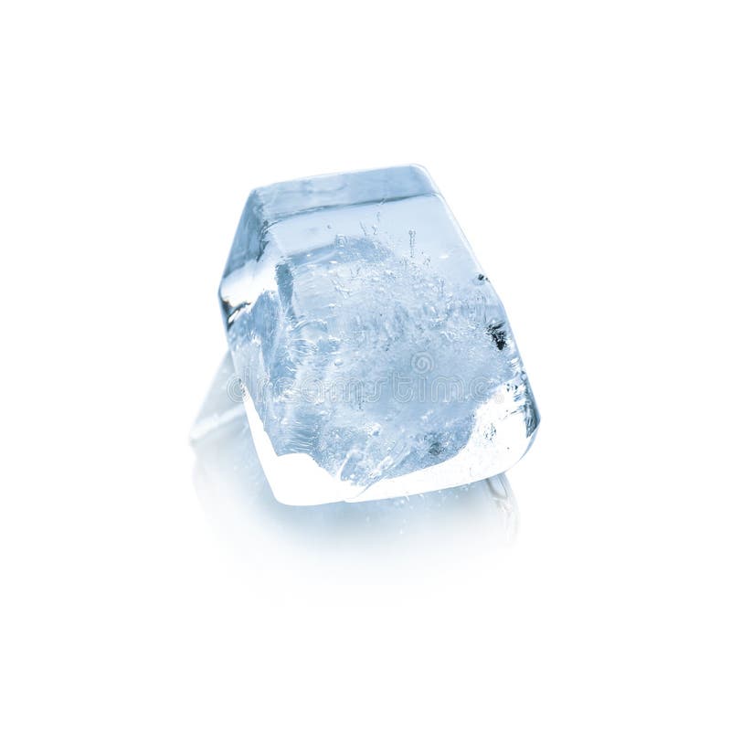One crystal ice cube stock image. Image of freshness - 134618115