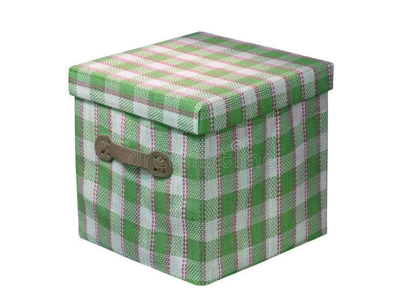 One Cube Green Container Isolated on White Background, Stock Image ...