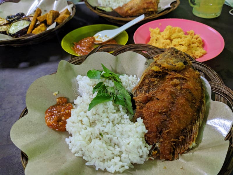 One of the Culinary Delights from Indonesia: Pecel Lele Stock Photo ...