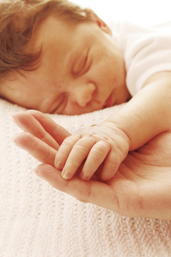 One Cute Little Newborn Baby Stock Image - Image of people, emotion ...