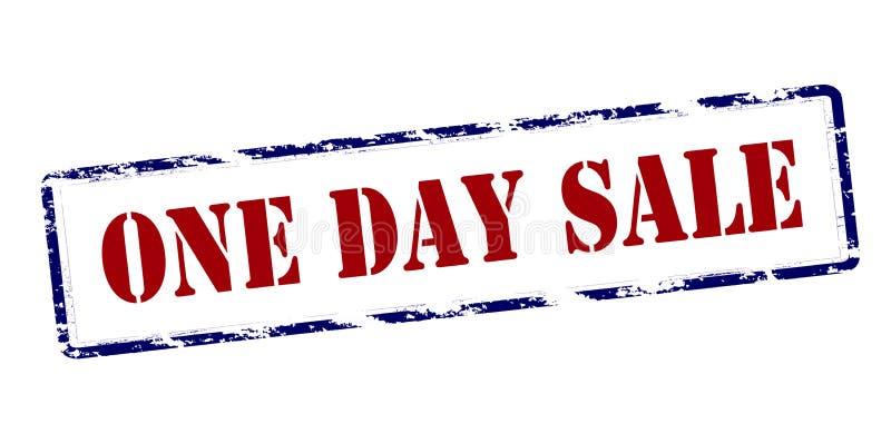 One day sale stock vector. Illustration of inside, rubber - 82272327