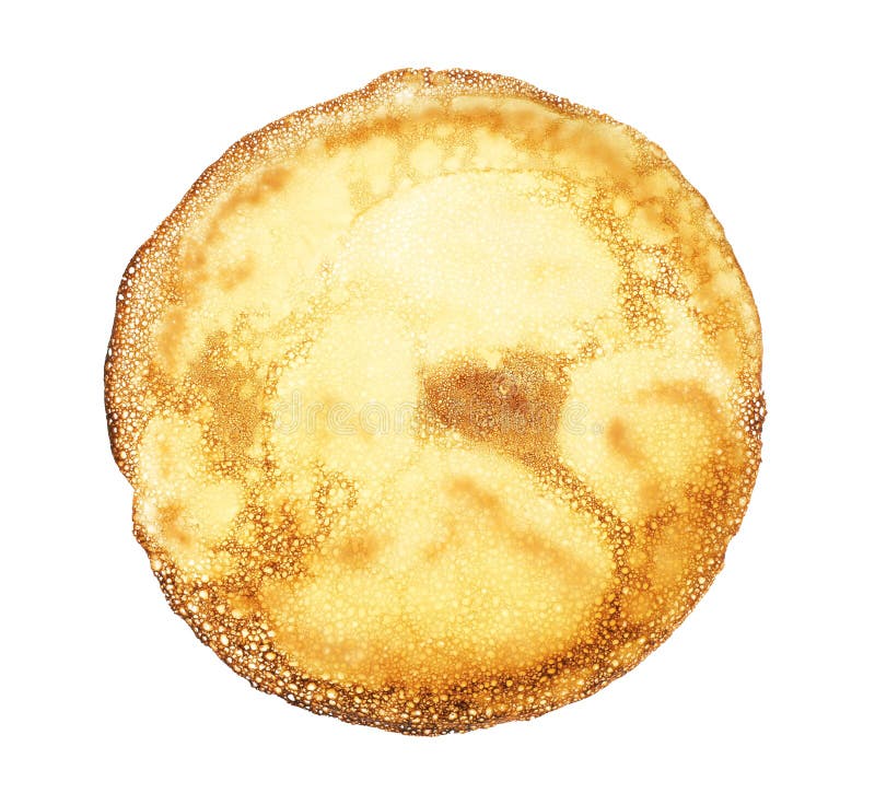 One Delicious Crepe Isolated on White, Top View Stock Photo - Image of ...