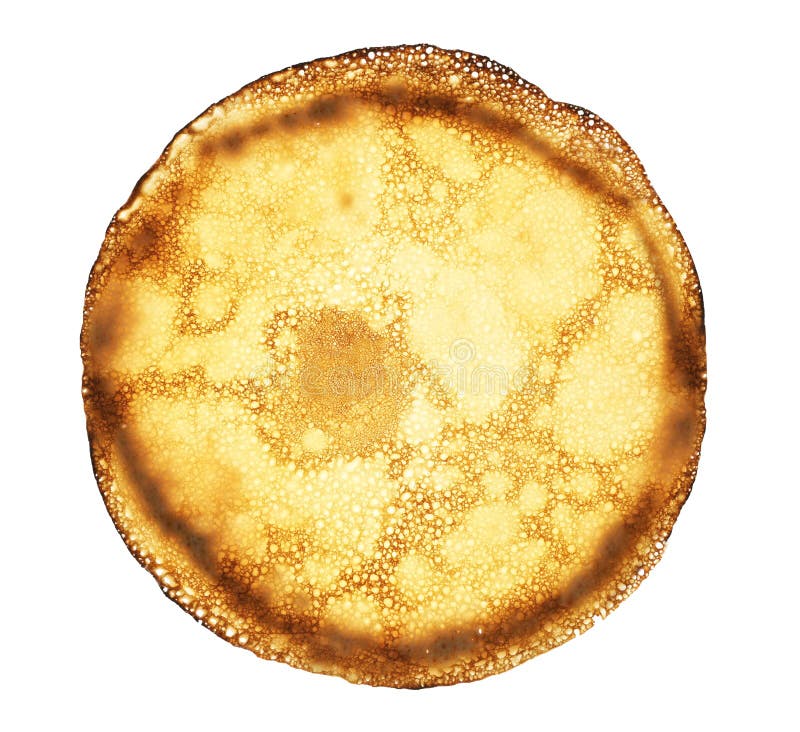 One Delicious Crepe Isolated on White, Top View Stock Image - Image of ...