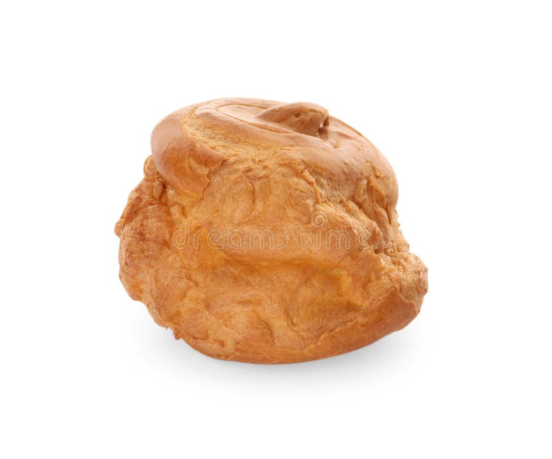 One Delicious Fresh Profiterole Isolated on White Stock Image - Image ...
