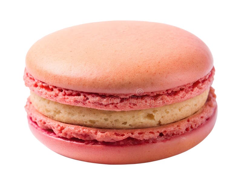 One Delicious Sweet Macaron Isolated on White Stock Photo ...