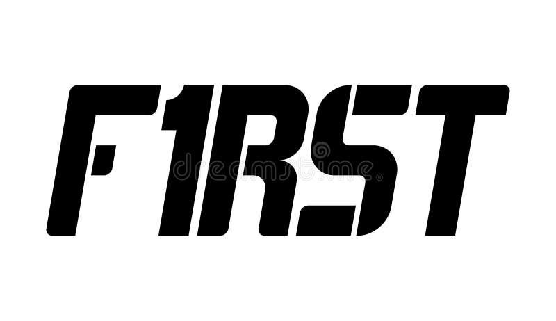 One Design Logo Template - Vector Image. Number 1 Abstract Inscription ...