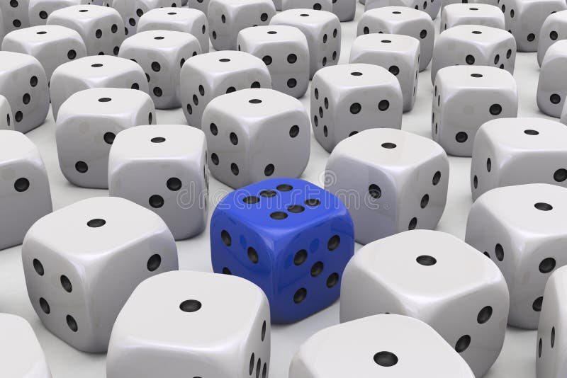 One Die is different stock illustration. Illustration of stick - 42161980