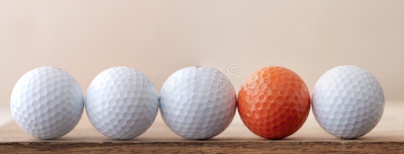 One Different Golf Ball stock photo. Image of horizontal - 25981376