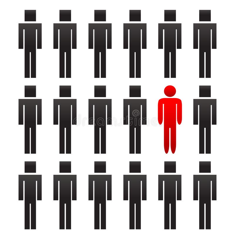 One Different Man among Another People Stock Vector - Illustration of ...