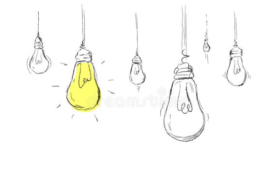 One Different from Others Light Bulb Representing Best and Different ...