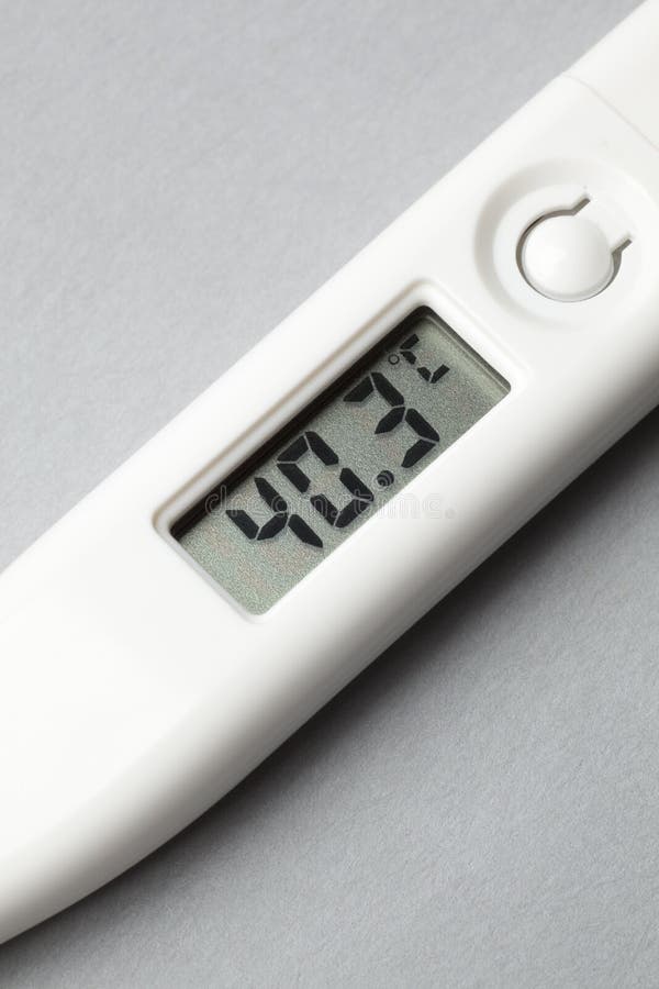 Digital Clinical Thermometer Showing Body Temperature Stock Photo ...