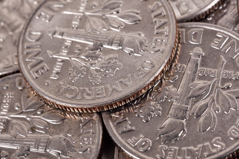 One dime coins stock photo. Image of liberty, cent, financial - 53000800