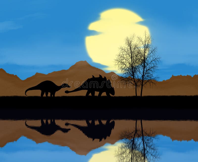 One dinosaurs era day stock image. Image of figures, history - 73061859