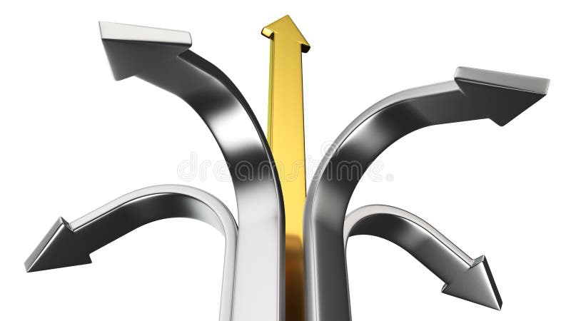 Five arrows stock illustration. Illustration of guide - 28518416