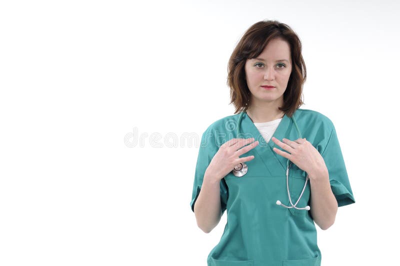 One doctor posing stock photo. Image of cute, phyisician - 19056398