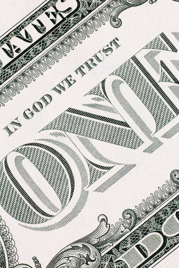 One Dollar Banknote Detail, Vertical Stock Image - Image of banknote ...