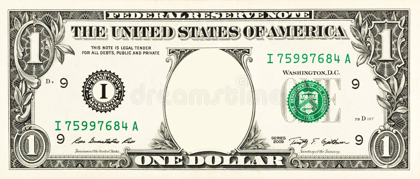 One Dollar Bill Back Close Up Stock Photo - Image of dollar, cash: 4696304