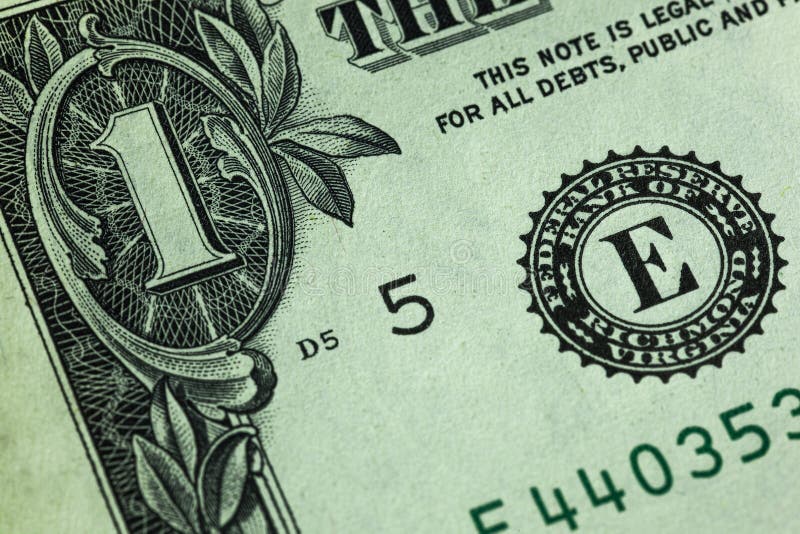 One dollar bill detail 8 stock image. Image of franklin - 193859125