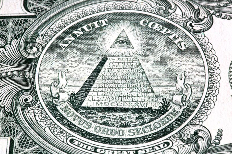 Dollar Bill Pyramid stock photo. Image of finance, freemasons - 1247348
