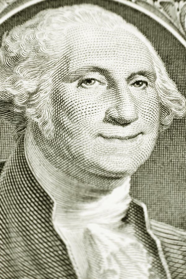 One Dollar Bill with Smiling George Washington Stock Image - Image of ...