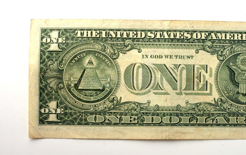 One Dollar Bill.USD Banknotes, Isolated Stock Image - Image of wages ...
