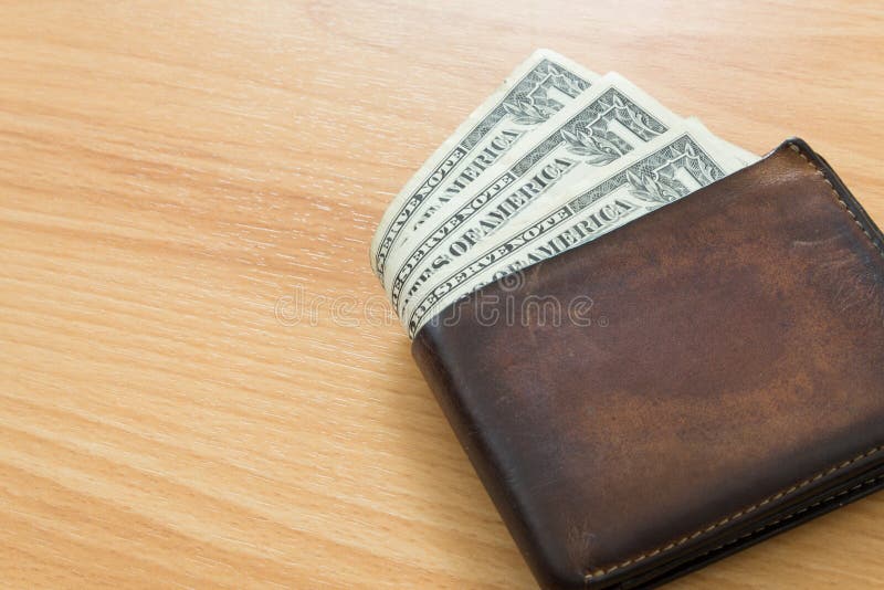 One dollar bill wallet stock photo. Image of paper, payment - 47658180