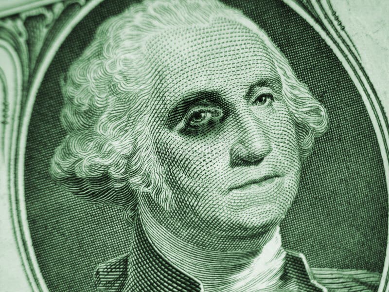 One Dollar Bill-Washington With Black Eye Stock Image - Image of ...