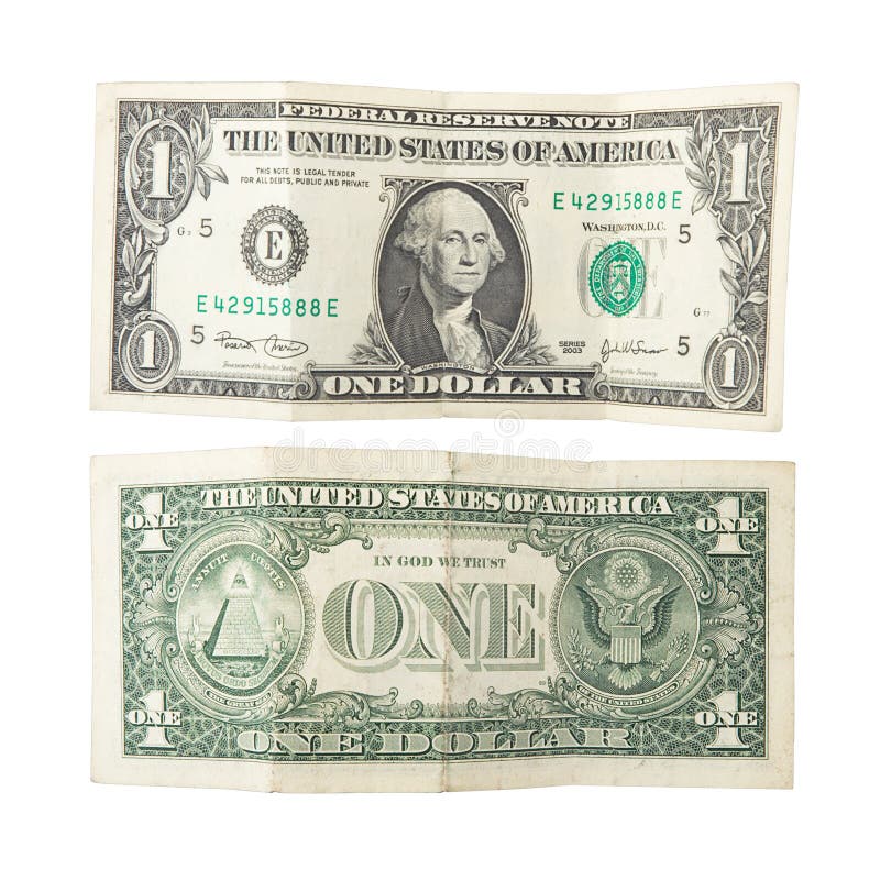One dollar isolated stock image. Image of paper, sign, isolated - 359575