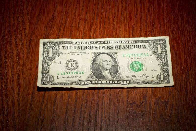 One dollar note stock image. Image of bill, note, wrinkled - 18604215
