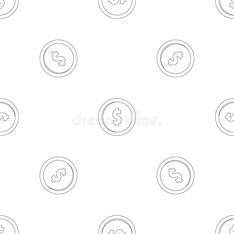 One Dollar Pattern Seamless Vector Stock Vector - Illustration of bank ...