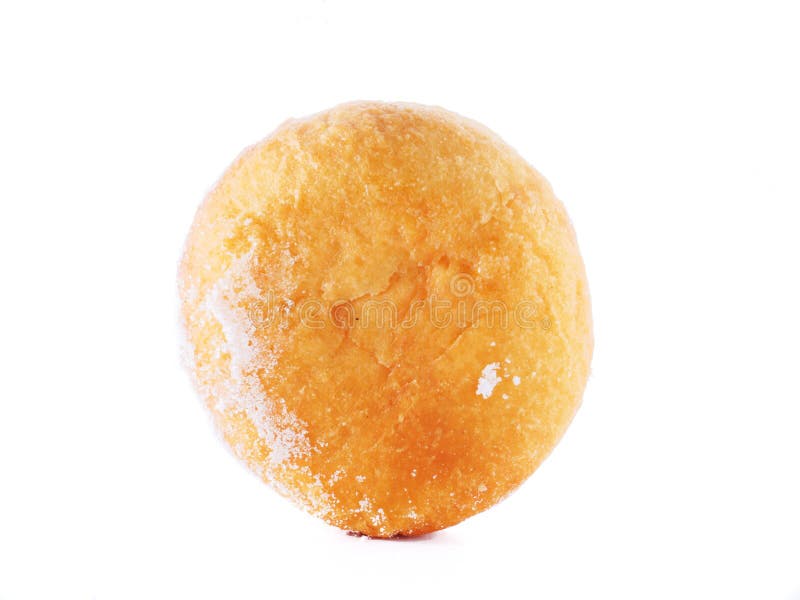 One Doughnut on a White Background, Isolated, Bakery Product. Top View ...