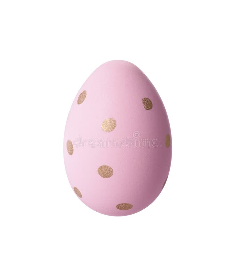 One Easter Egg with Stylish Pattern Isolated on White Stock Photo ...