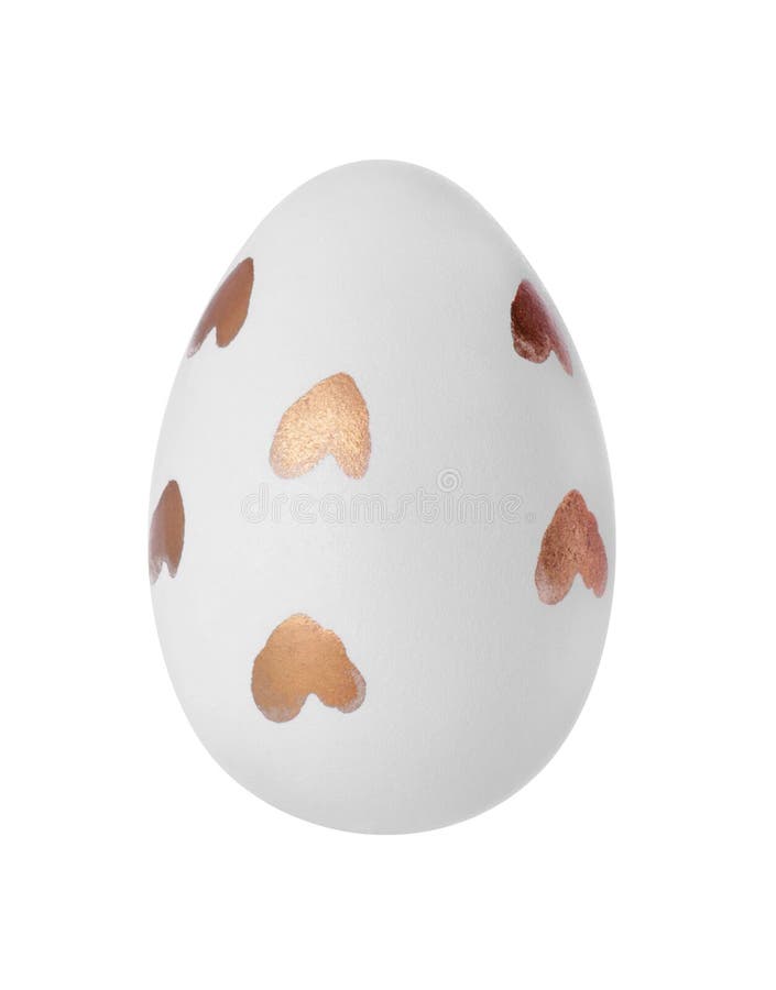 One Easter Egg with Stylish Pattern Isolated on White Stock Photo ...