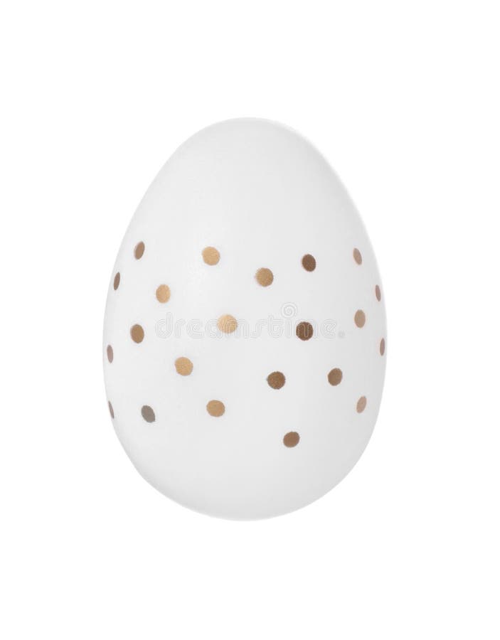 One Easter Egg with Stylish Pattern Isolated on White Stock Photo ...