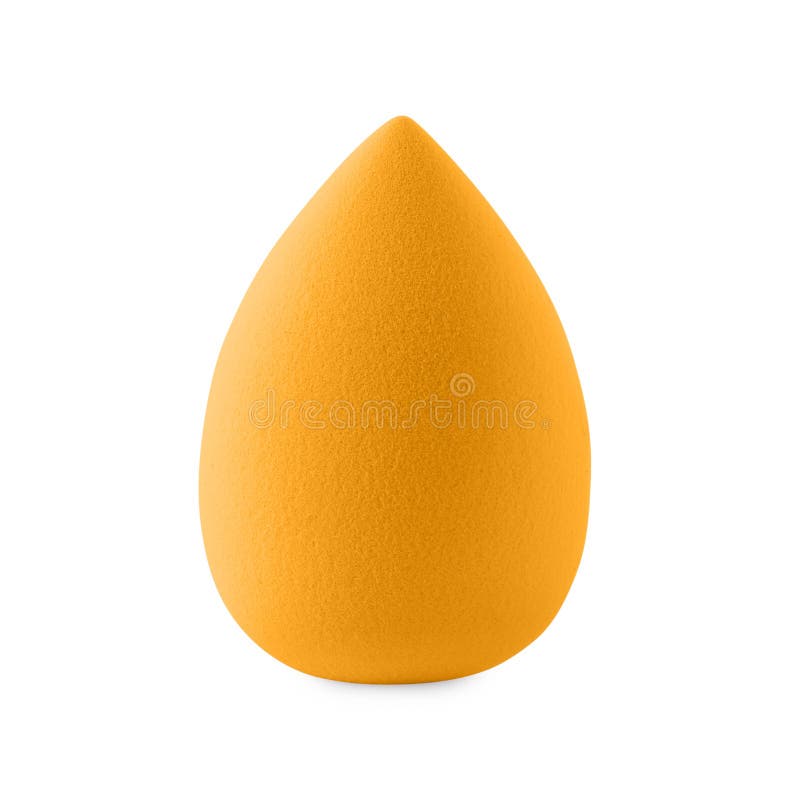One Egg-shaped Makeup Sponge Isolated on White Stock Image - Image of ...