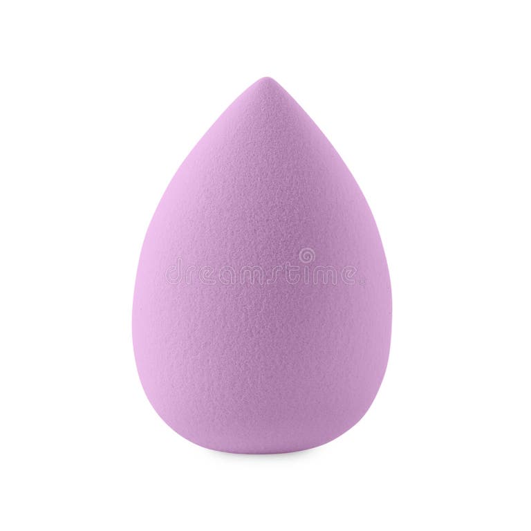 One Egg-shaped Makeup Sponge Isolated on White Stock Photo - Image of ...