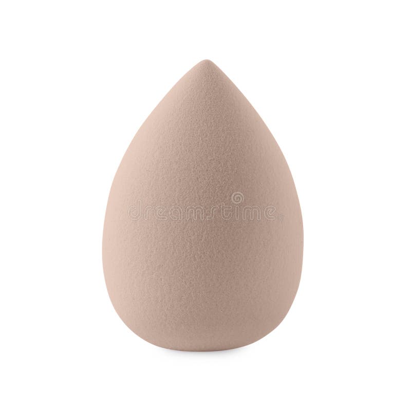 One Egg-shaped Makeup Sponge Isolated on White Stock Image - Image of ...