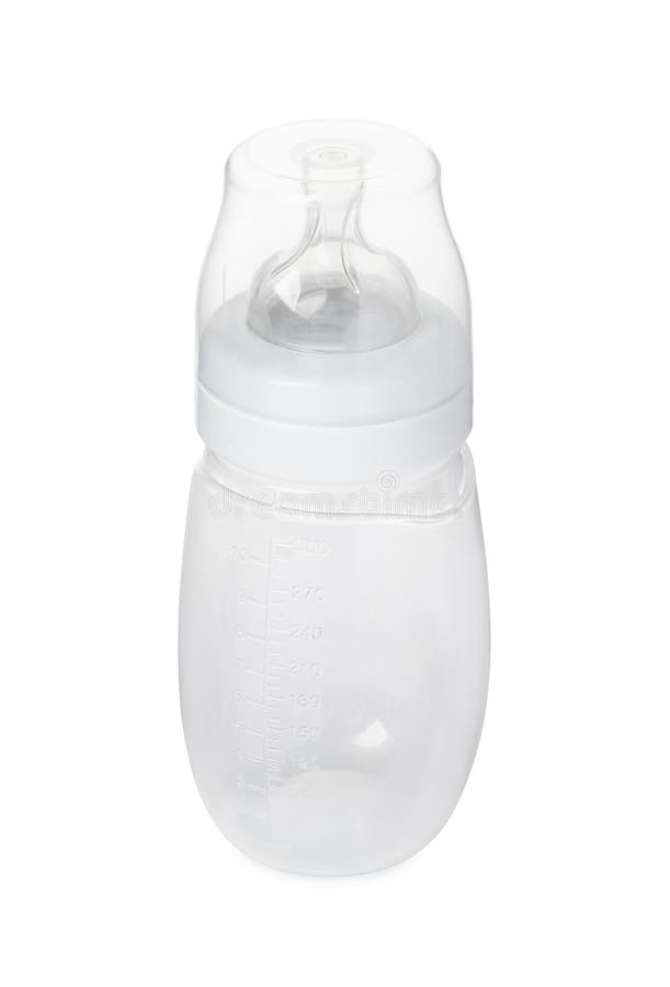 Empty Feeding Bottle for Baby Milk Isolated Stock Image - Image of ...