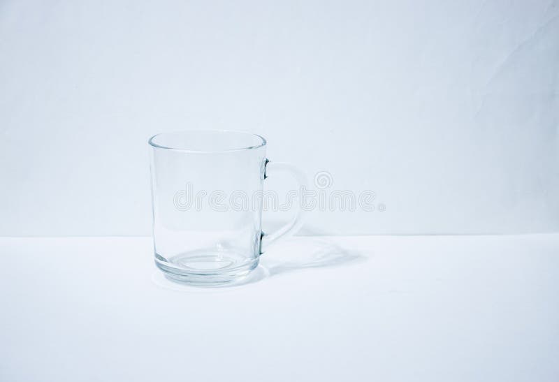 One Glass Empty Second with Water Stock Photo - Image of coupla, aqua ...