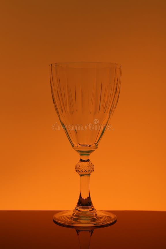One Empty Glass on Table, Color Tone Effect Stock Photo - Image of item ...