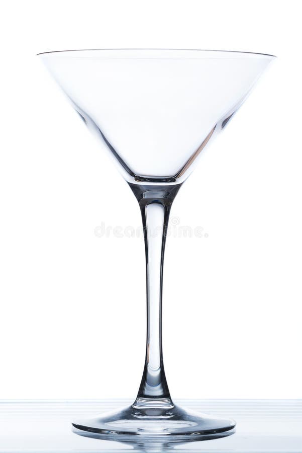 Empty Cocktail Glass on White Stock Image - Image of crystal, drink ...
