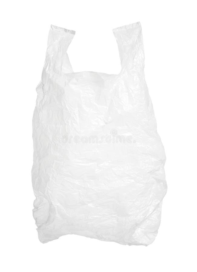 One Empty Plastic Laundry Basket Isolated on White Stock Image - Image ...