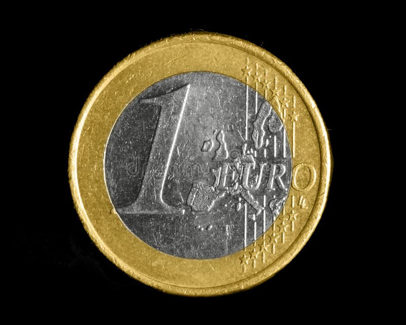 One euro coin stock image. Image of macro, euro, coin - 25111755