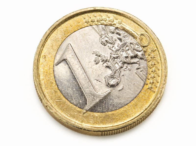 One euro coin stock image. Image of macro, euro, coin - 25111755