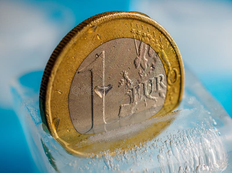 One Euro coin stock photo. Image of credit, macro, banking - 273989618