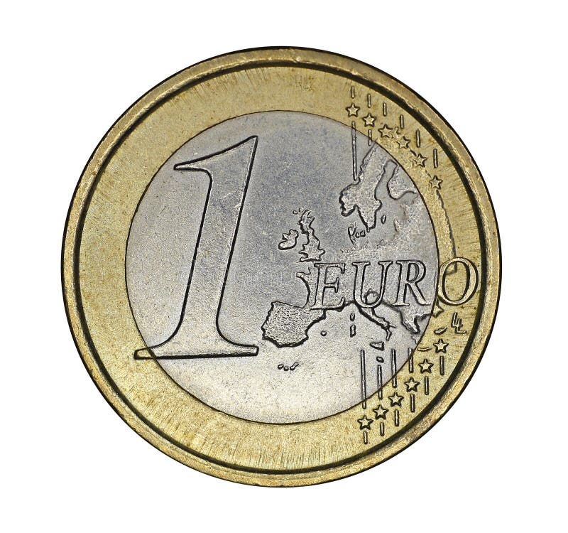 One euro coin. stock photo. Image of business, number - 18194682